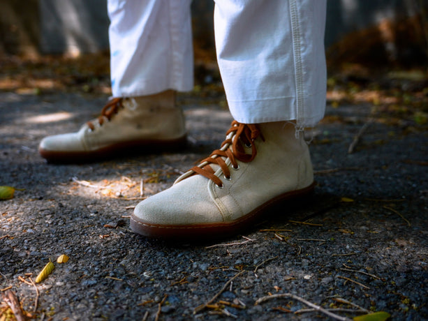 Rose Anvil X GORAL SMUGS Barefoot High Top Horween Natural Leather Sne