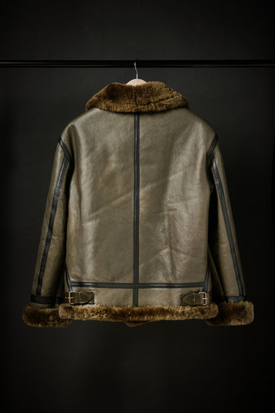 Rose Anvil X GORAL Shearling Aviator Jacket Horween Chromexcel Leather